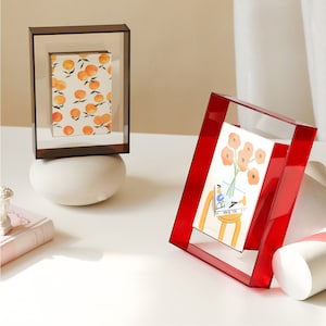 Colorful Acrylic Frame, Box Photo Frame Display, 6-inch, 7-inch, 8-inch ...