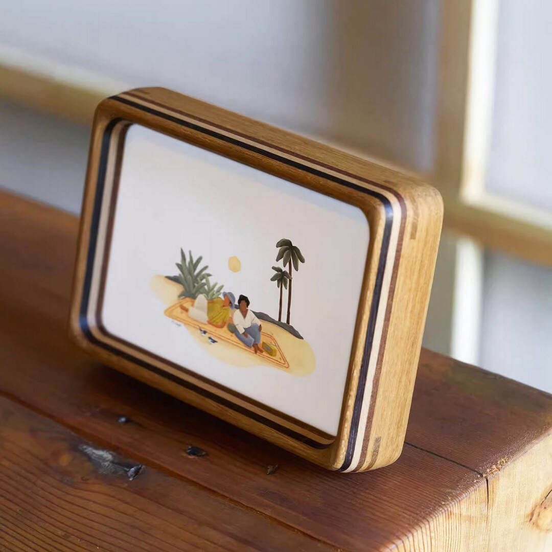 Solid Wood Color Matching Rounded Corner Frame, Large Wall Mounted ...