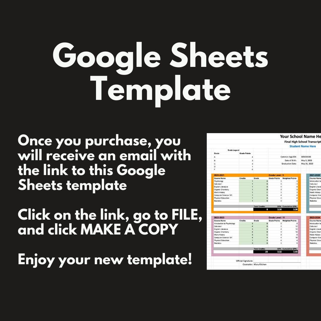 Unofficial High School Homeschool Transcript Template | College & Job ...