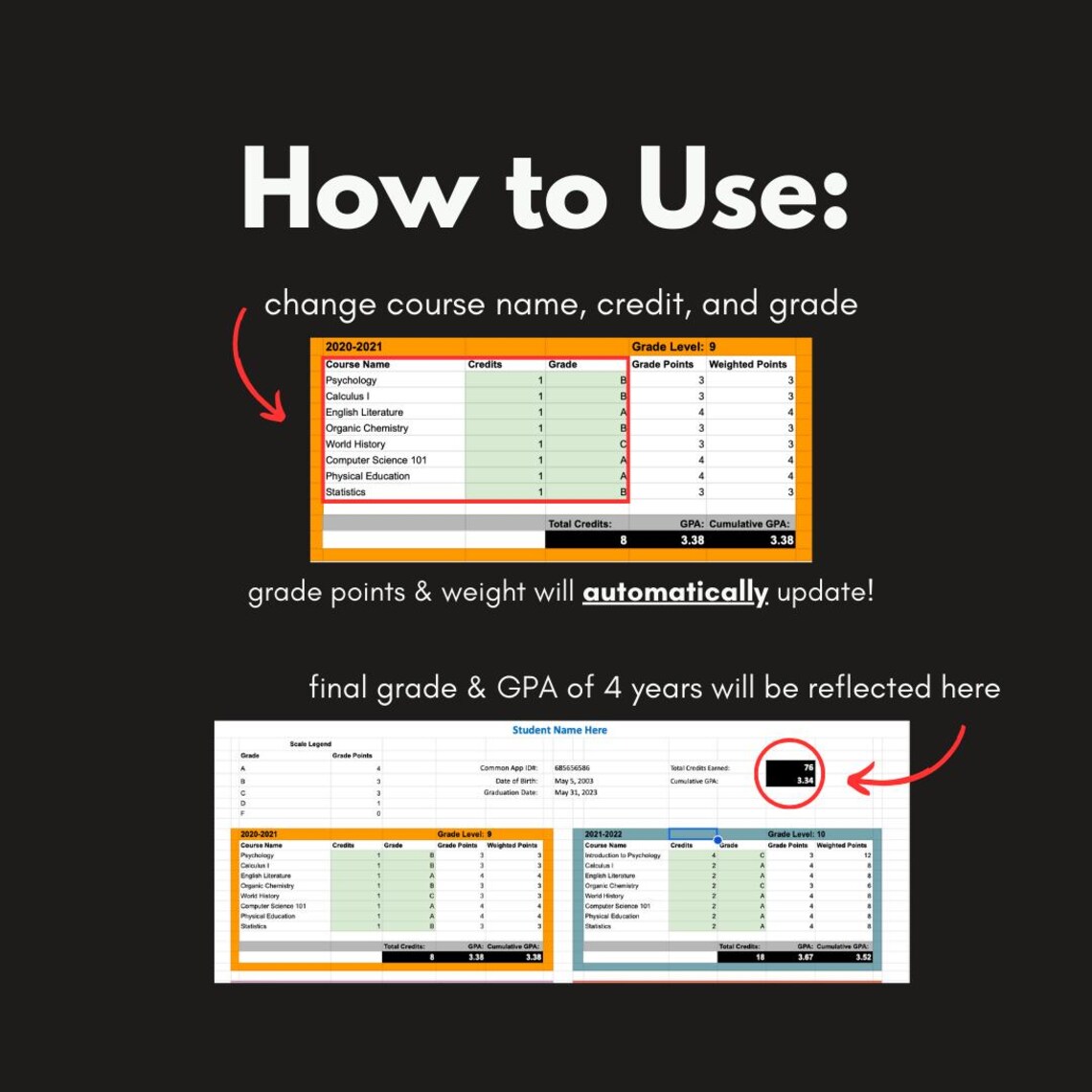 Unofficial High School Homeschool Transcript Template | College & Job ...