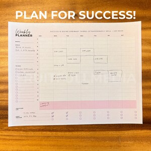 Weekly Planner for High School College Student Printable Gratitude Time ...