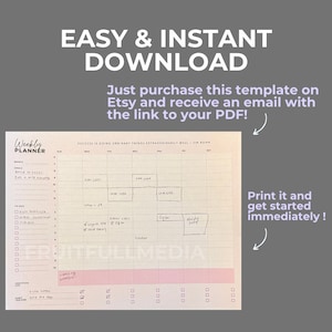 Weekly Planner for High School College Student Printable Gratitude Time ...