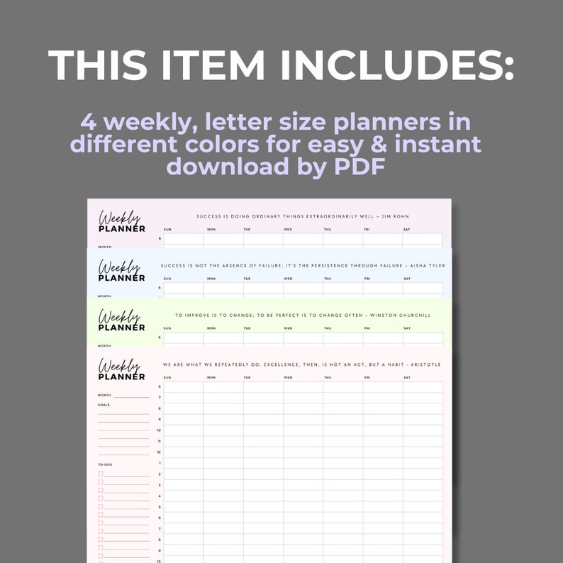 Weekly Planner for High School College Student Printable Gratitude Time ...