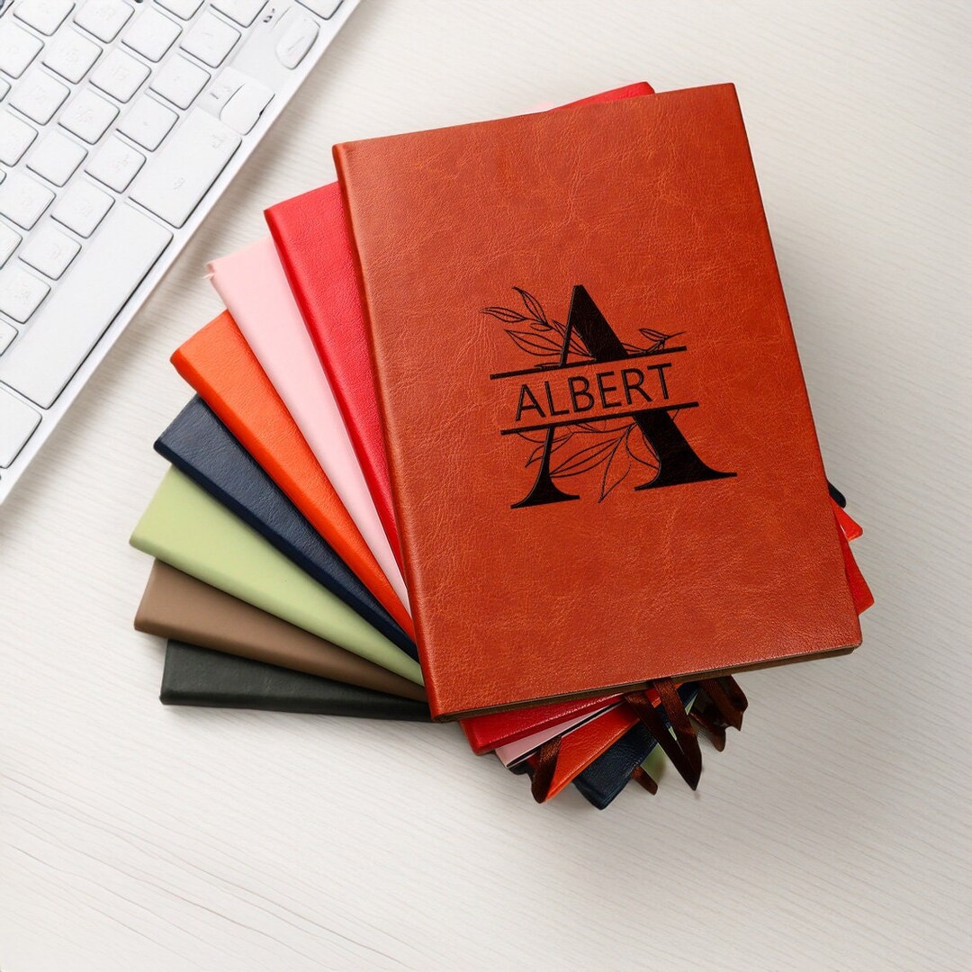 Custom Leather Notebook With Name, Personalized Stationery, Any Text ...