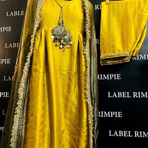 Mustard Yellow Side Slit Frock Suit - Etsy