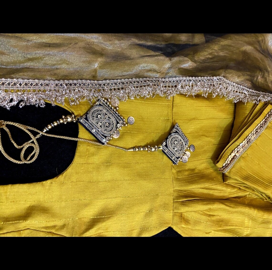 Mustard Yellow Side Slit Frock Suit - Etsy