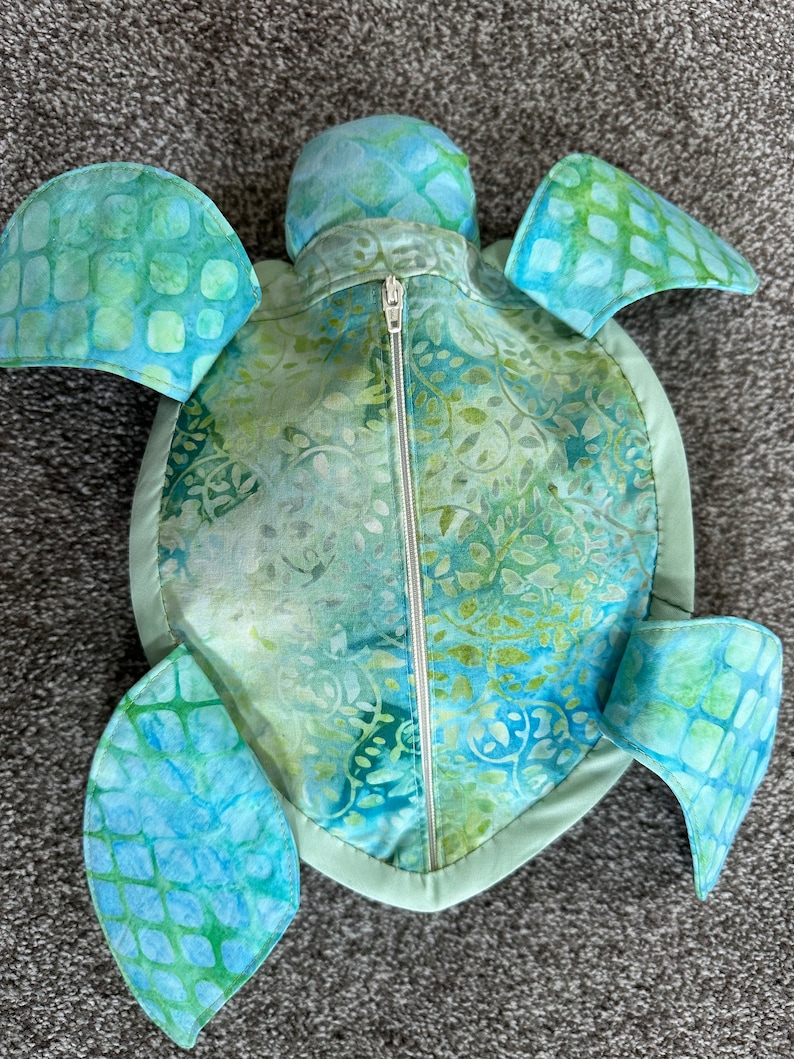 Aqua Turtle Zipped Turtle Pouch - Etsy