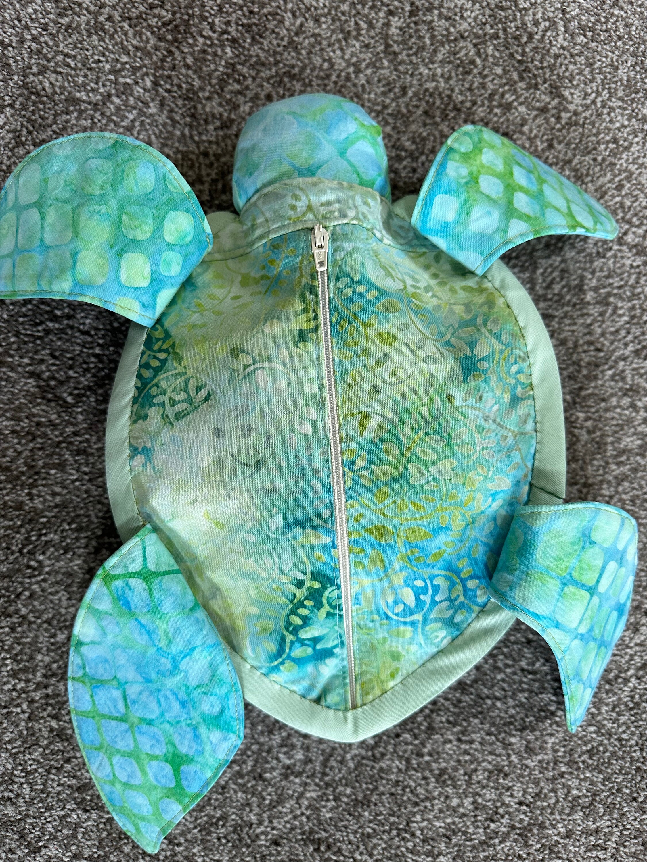 Aqua Turtle Zipped Turtle Pouch - Etsy