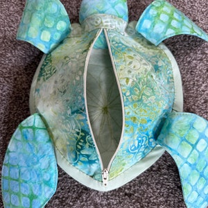 Aqua Turtle Zipped Turtle Pouch - Etsy