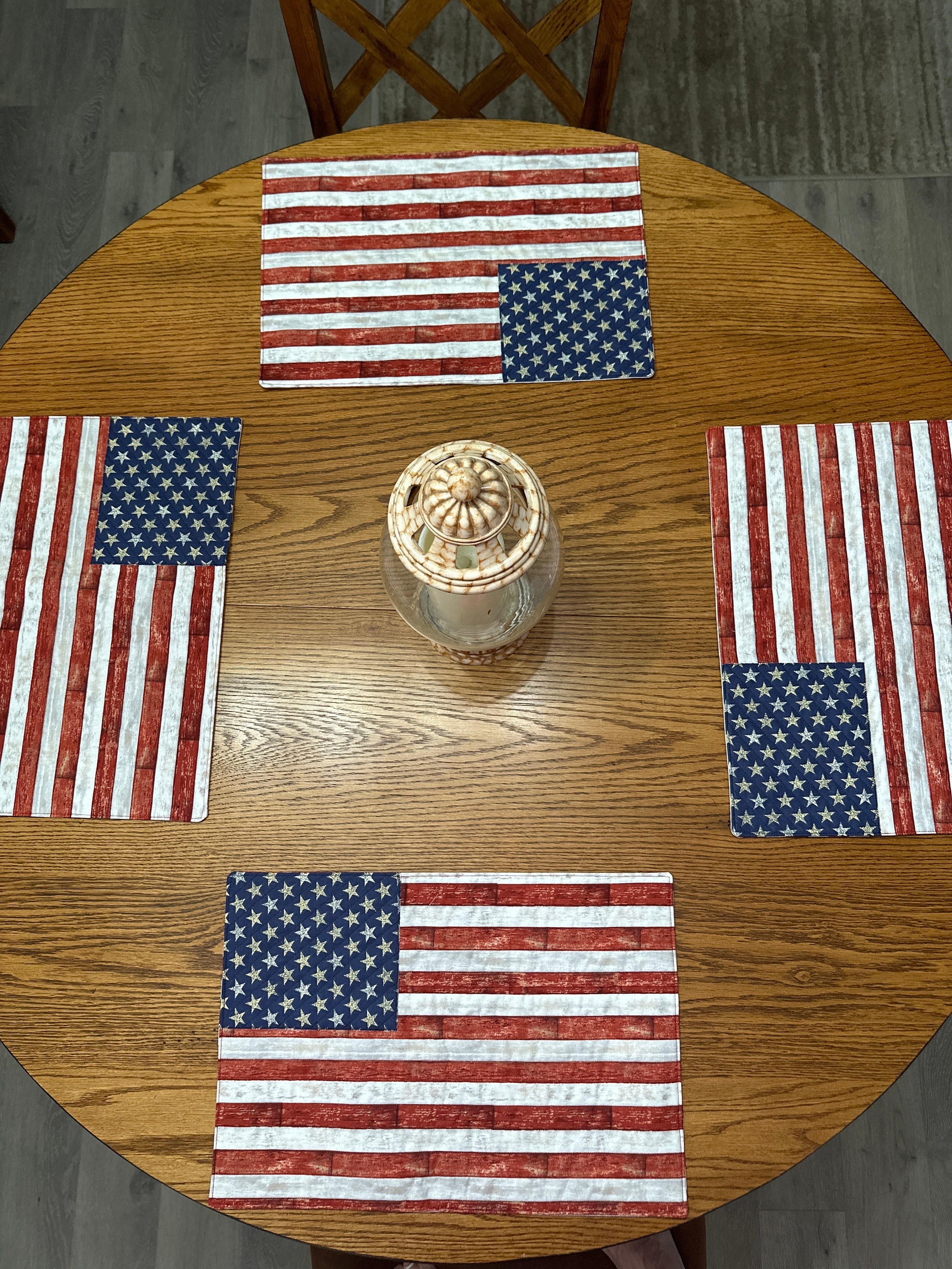 Craftsman Flag Placemats Set of 4 - Etsy