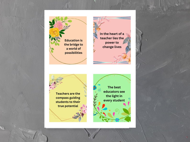 60 Printable Affirmation Cards for Teacher Appreciation Week - Etsy
