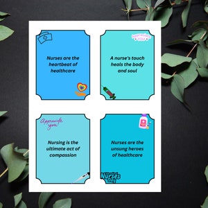 60 Printable Affirmation Cards for Nurse Appreciation Week/day, Digital ...