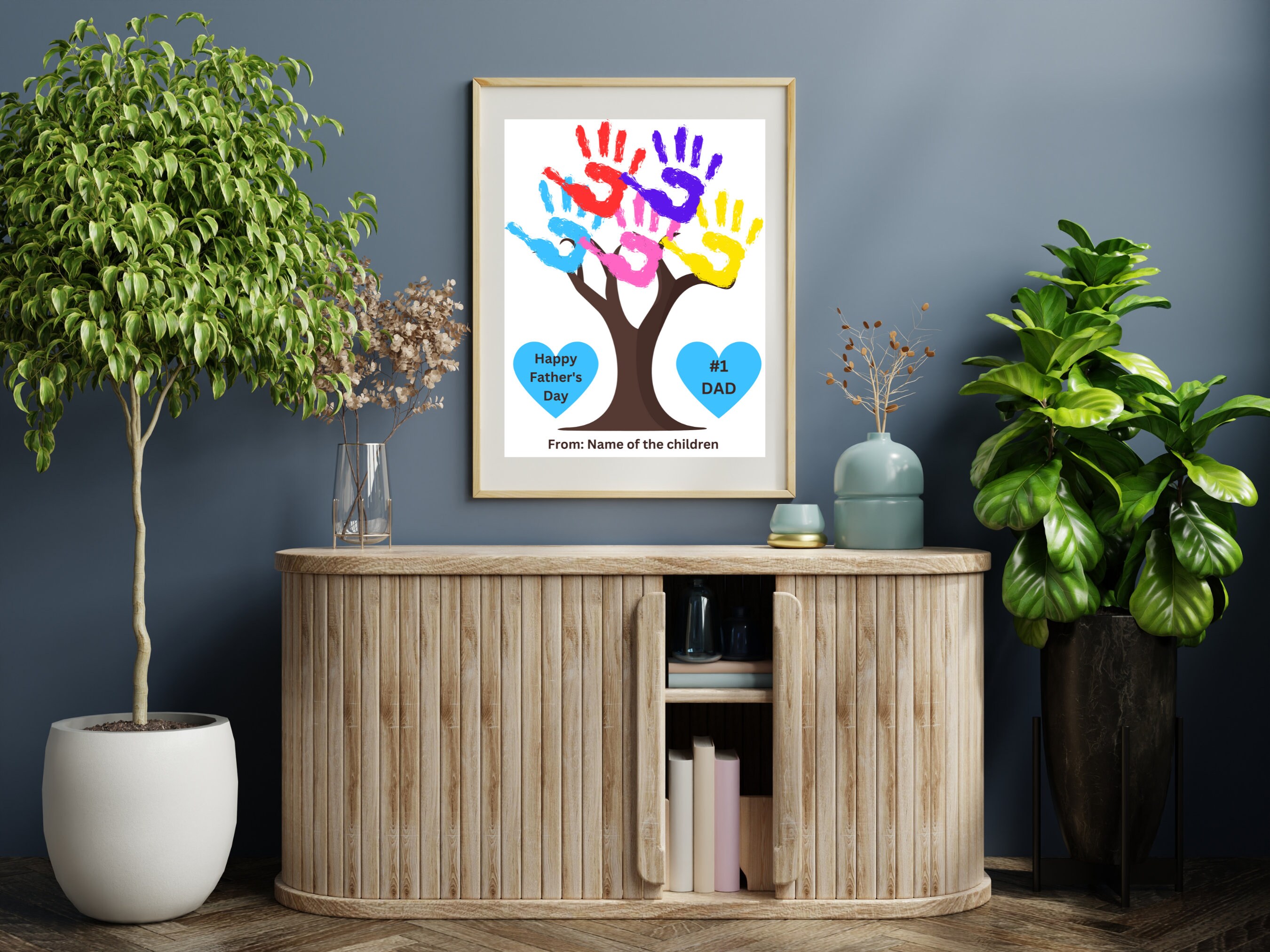 Father's Day Handprint Art Tree Printable | Kid's, Teacher & Parent ...