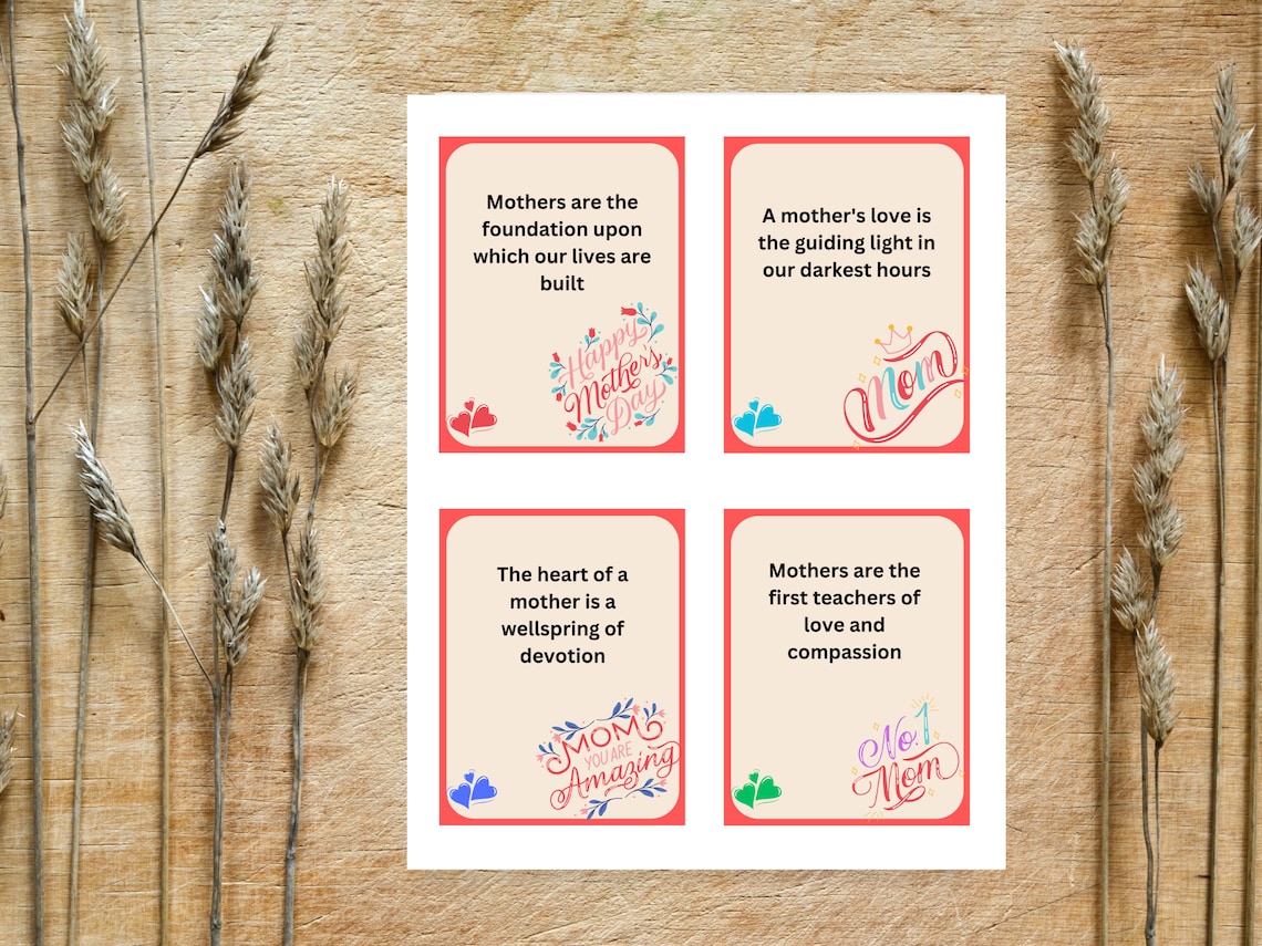60 Printable Affirmation Cards for Mother's Day, Digital Download ...