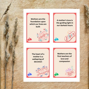60 Printable Affirmation Cards for Mother's Day, Digital Download ...