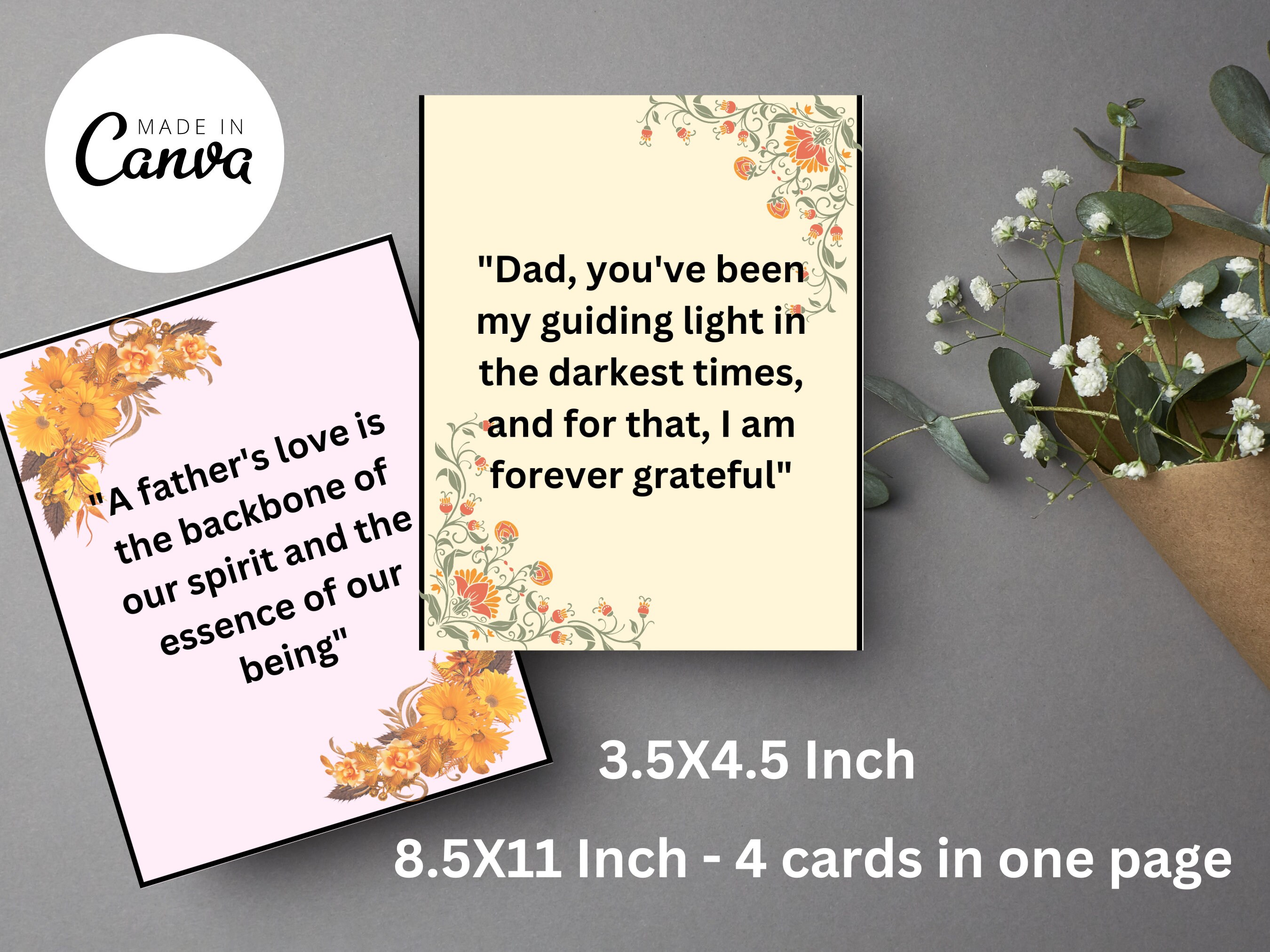 60 Father's Day Affirmation Cards, Digital Download, Motivation and ...