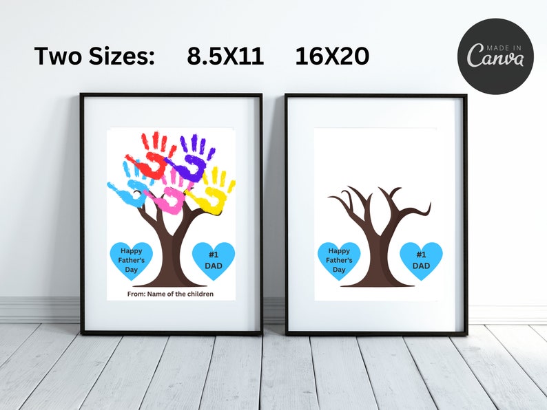 Father's Day Handprint Art Tree Printable | Kid's, Teacher & Parent ...