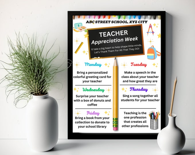 Teacher Appreciation Printable Template, Teacher Appreciation Week, All ...