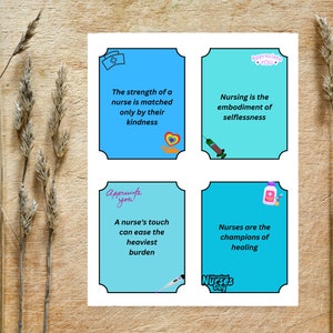 60 Printable Affirmation Cards for Nurse Appreciation Week/day, Digital ...