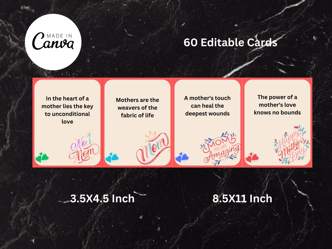 60 Printable Affirmation Cards for Mother's Day, Digital Download ...