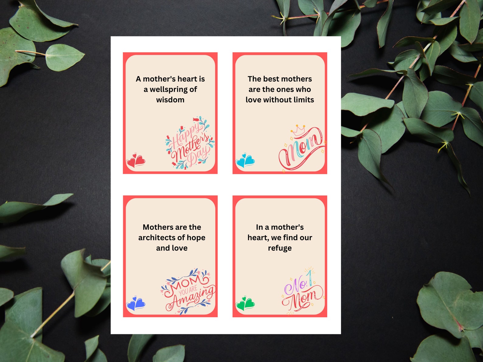 60 Printable Affirmation Cards for Mother's Day, Digital Download ...