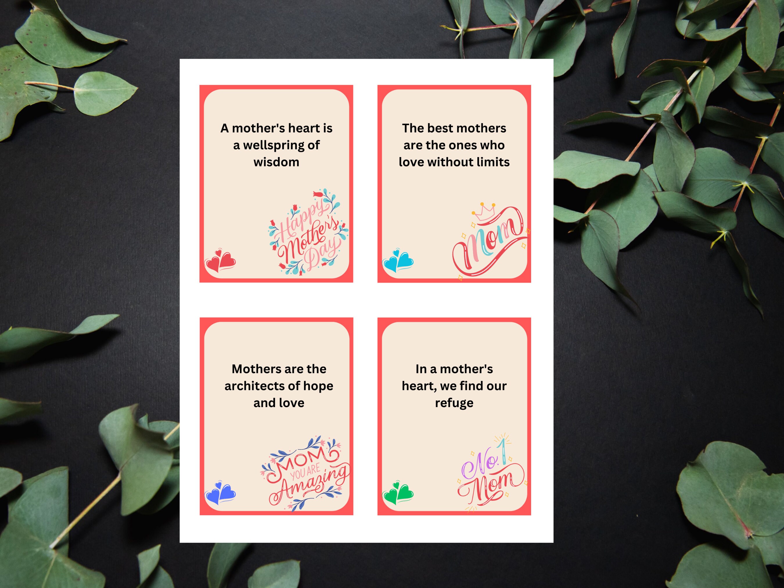 60 Printable Affirmation Cards for Mother's Day, Digital Download ...