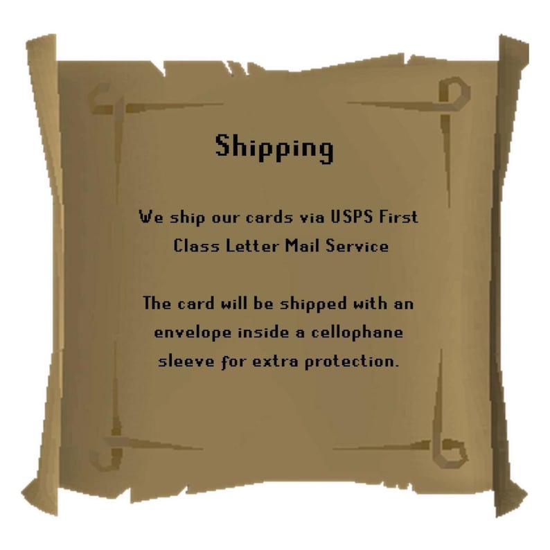 Runescape OSRS Birthday Greeting Card - Fully Customizable Text | Quest ...