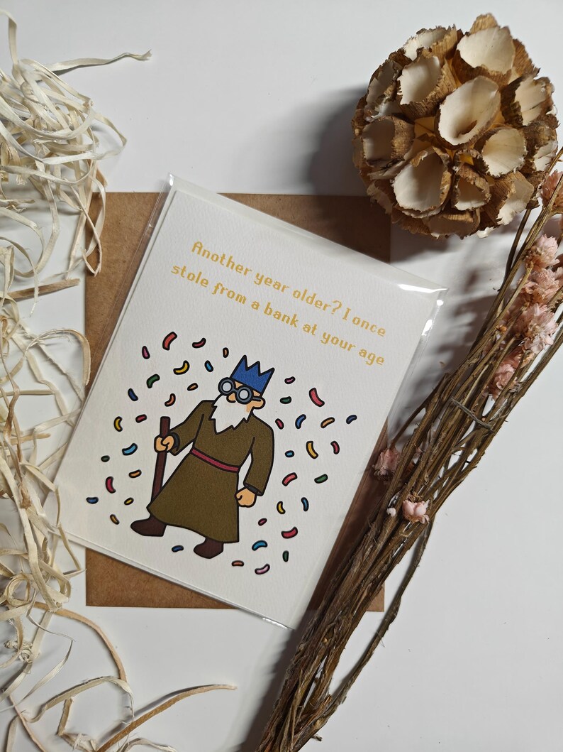 Runescape Birthday Card: Wise Old Man, Customizable Text - Etsy