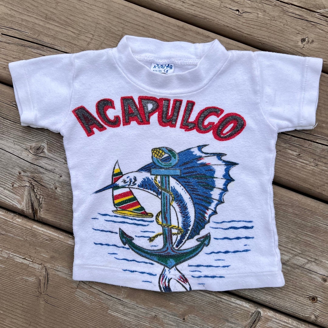 Playera Vintage 70s Kids Acapulco México Souvenir - Etsy México