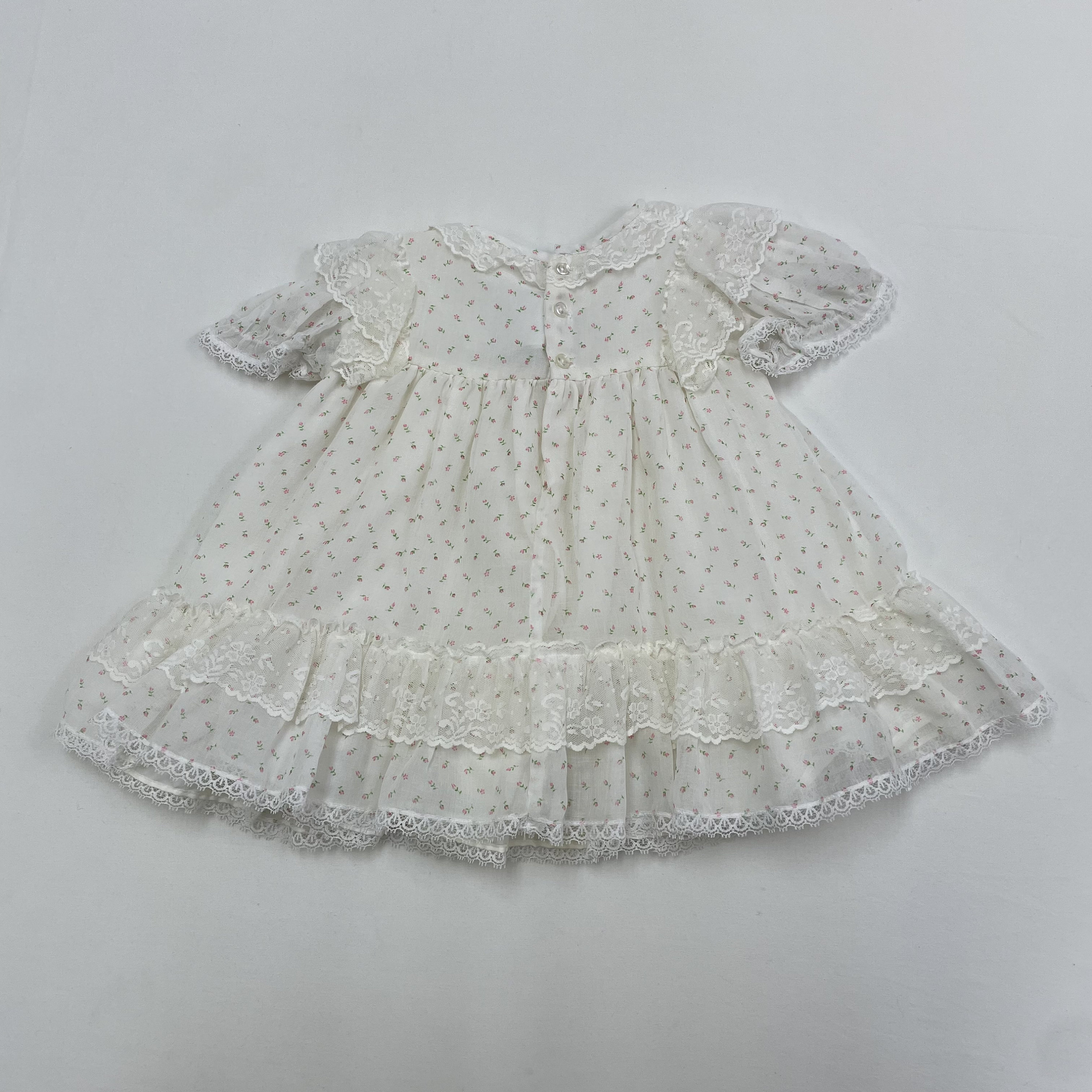 80s/90s Kids Vintage Floral Pattern Lace Raffle Dress 24m - Etsy