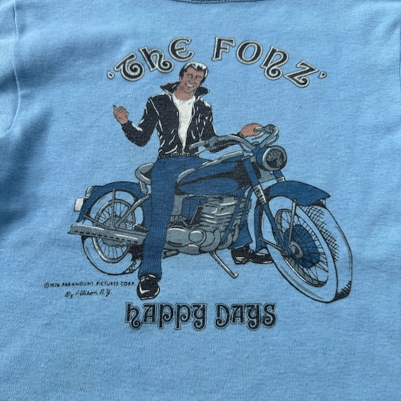 1976 Vintage Kids ‘The Fonz’ Happy Days Blue L/S - Gem