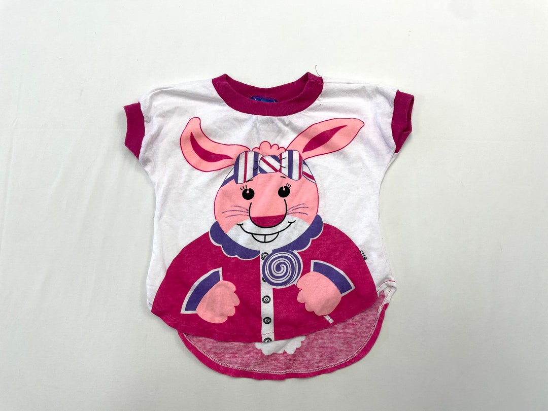 Vintage 90s Rabbit Print Ringer Tee, 2-4T - Etsy