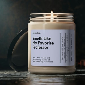 Smells Like My Favorite Professor Soy Wax Candle, Gift for College ...