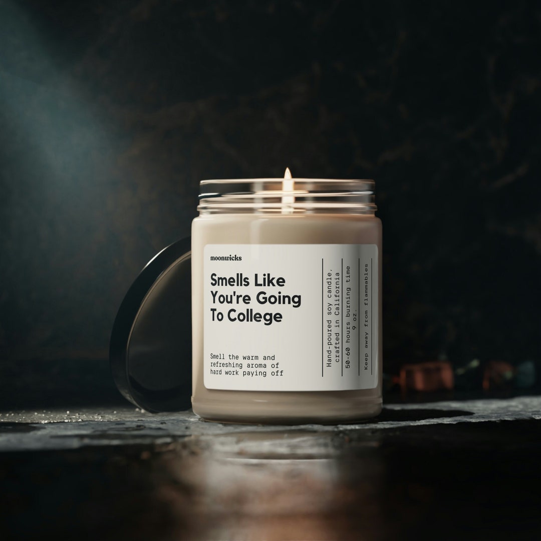 Smells Like You're Going to College Soy Wax Candle, College Acceptance ...