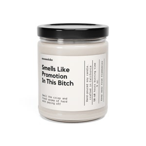 Smells Like Promotion in This Bitch Soy Wax Candle, Funny Promotion ...