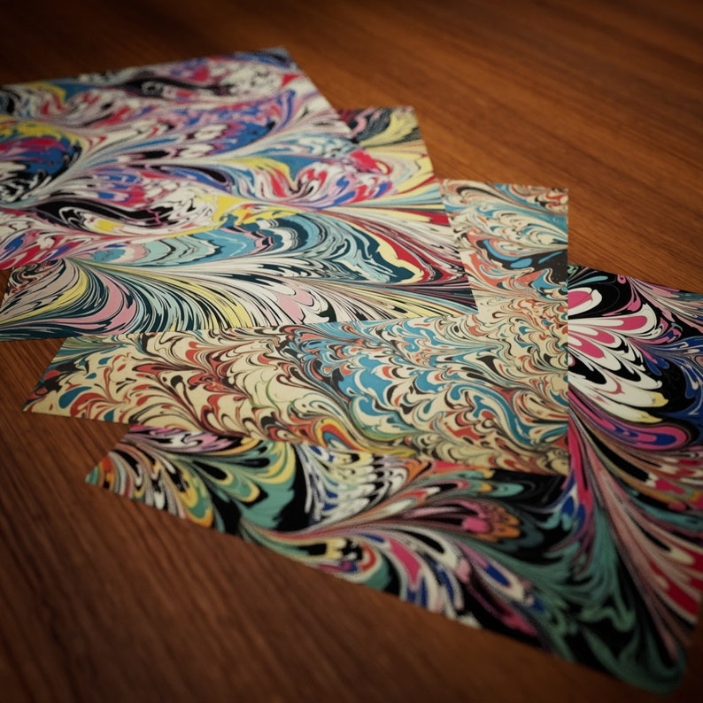 14 Vibrant Printable Marbled Paper Patterns Vol. 01 | Budget Decorative ...