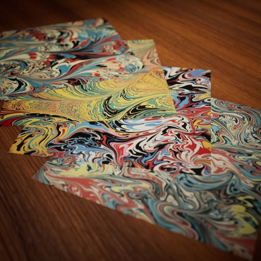 14 Vibrant Printable Marbled Paper Patterns Vol. 01 | Budget Decorative ...