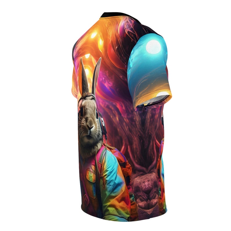 Rave Rabbit Unisex Tee Rave Animal, Rainbow Rabbit Shirt, Rabbit Lovers ...