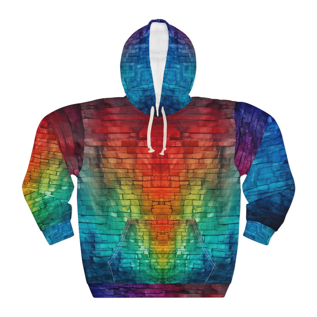 Rainbow Heatmap Trippy Hoodie Trippy Abstract Hoodies Music Festival ...