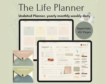 2024 the Life Planner All in One Hyperlinked Yearly Undated Planner ...