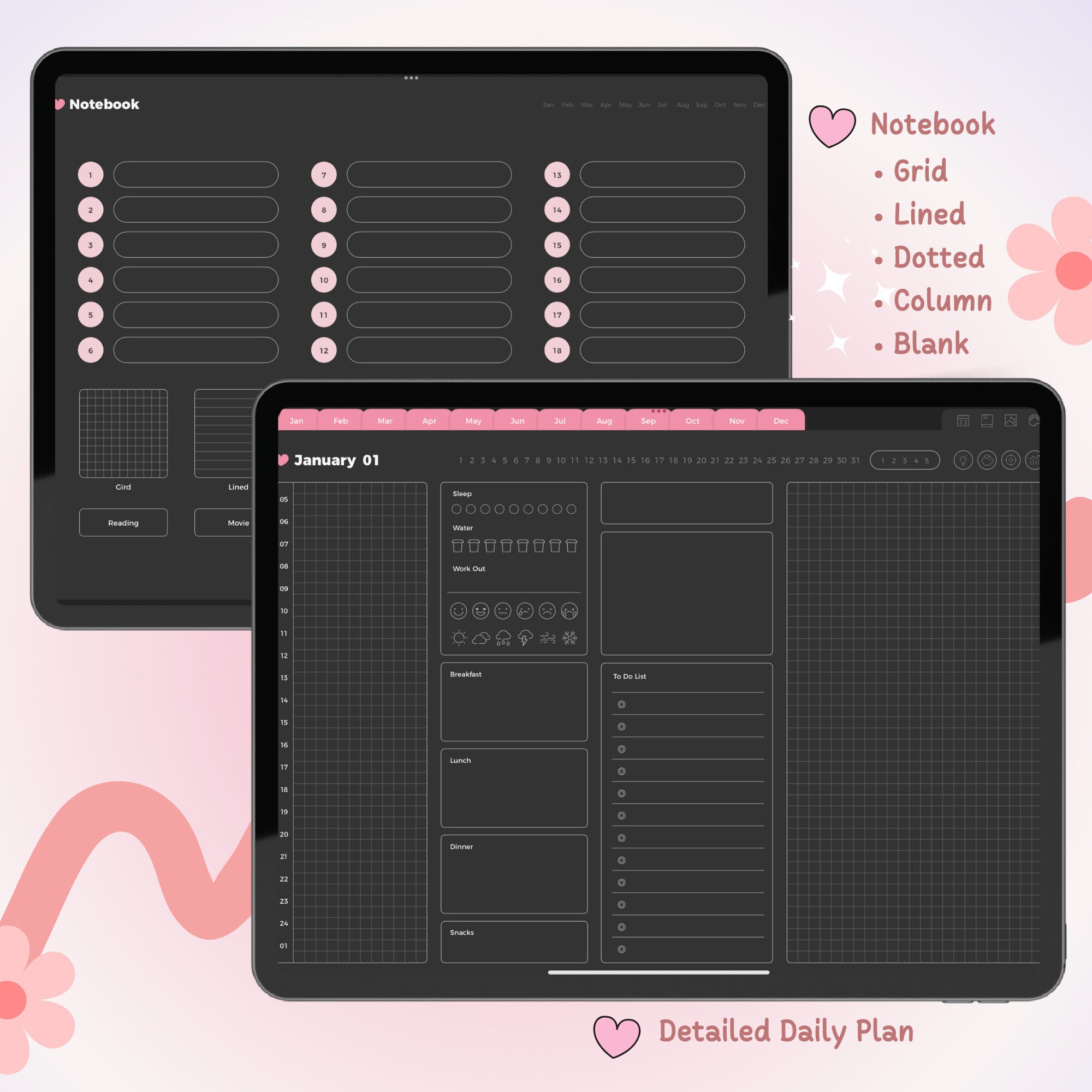 Undated That Girl Planner ,cute Kawaii Planner ,life Planner,monthly ...