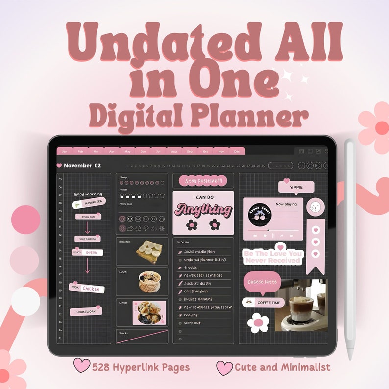 Undated That Girl Planner ,cute Kawaii Planner ,life Planner,monthly ...