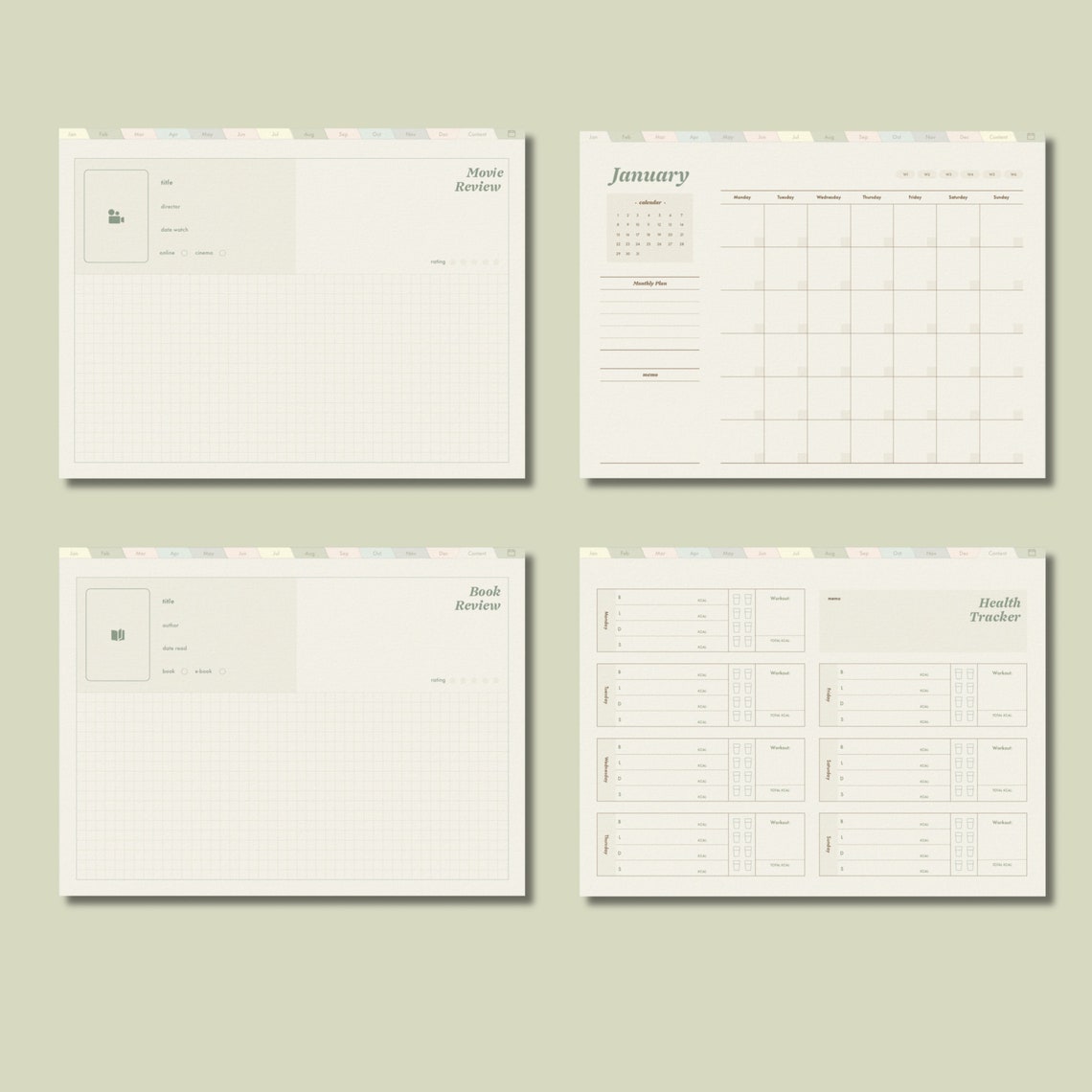 2024 the Life Planner All in One Hyperlinked Yearly Undated Planner ...