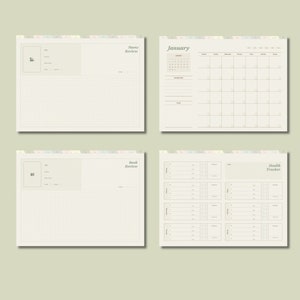 2024 the Life Planner All in One Hyperlinked Yearly Undated Planner ...