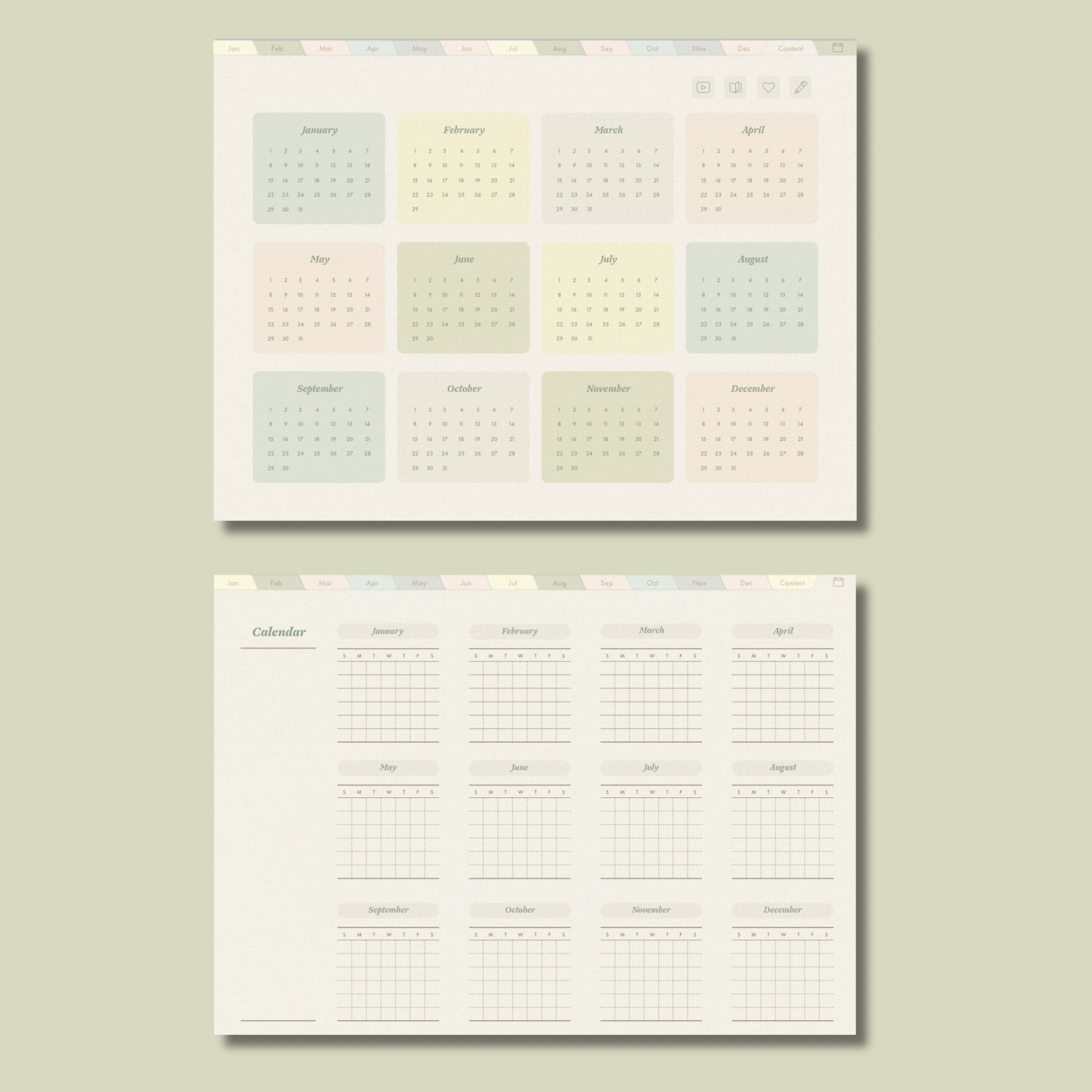2024 the Life Planner All in One Hyperlinked Yearly Undated Planner ...