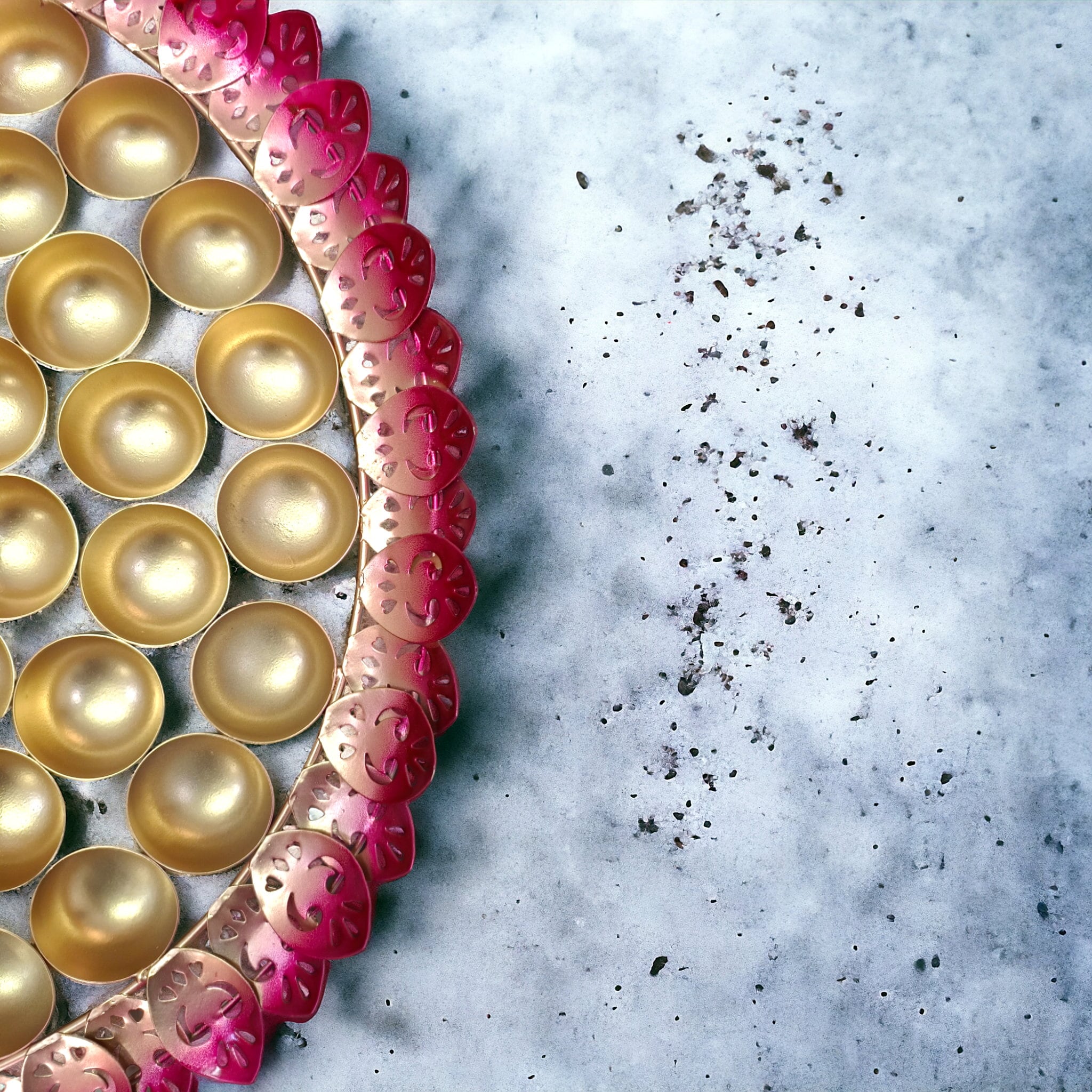 Chappan 56-bhog Metal Pooja Handmade Thali With Lotus Diya for Offering ...