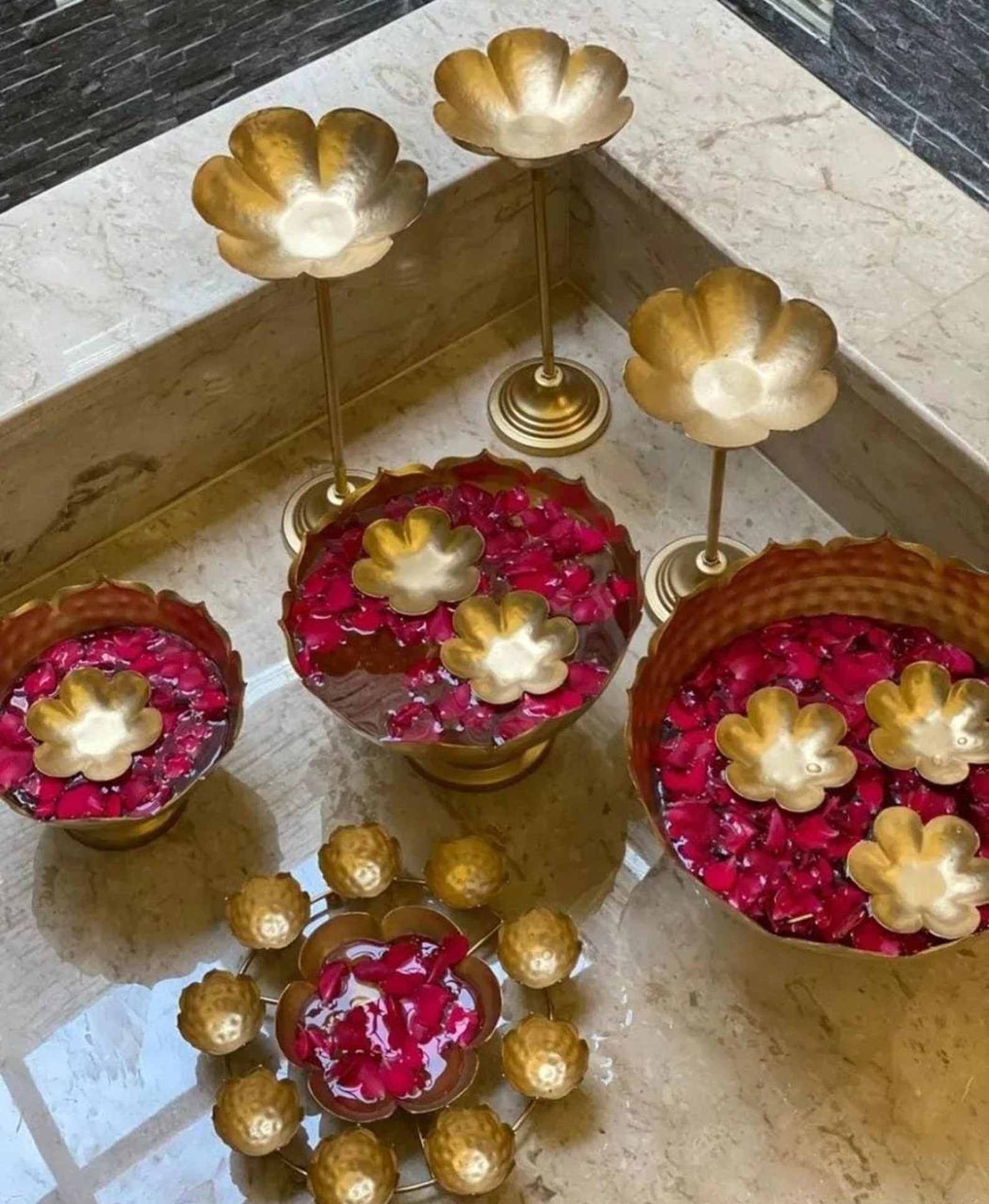 Lotus Cut Taj Urli Set of 10 Pc //urli/urali/diwali Decor/home Decor ...