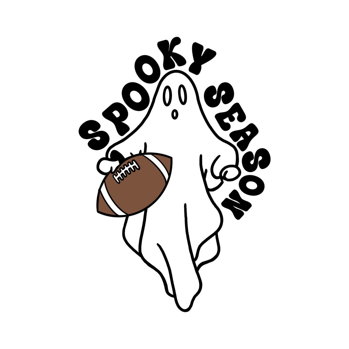 Football Ghost PNG, Halloween Football, Ghost Football Design - Etsy