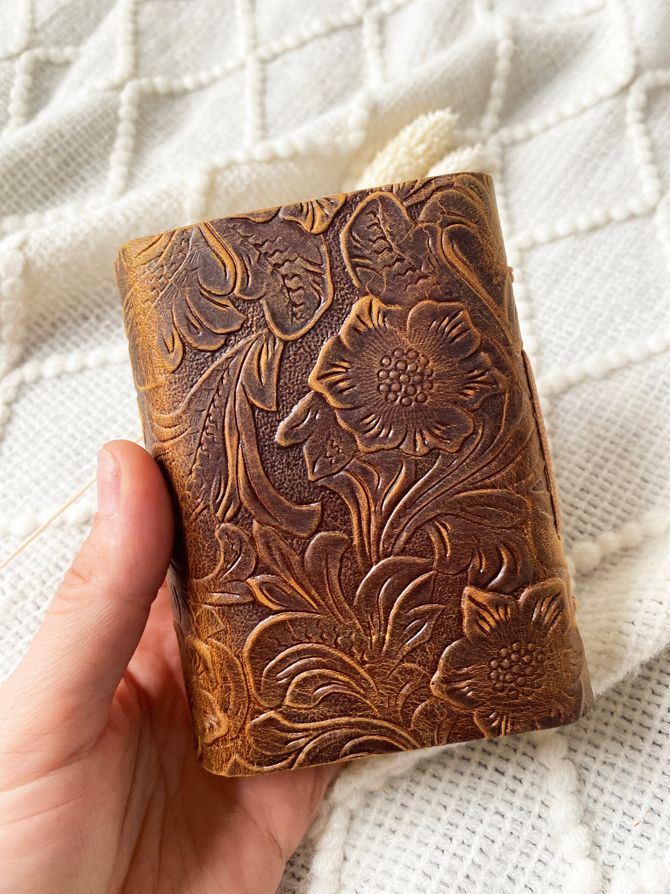 Personalized Mini Leather Notebook, Small Leather Notepad, Daily ...