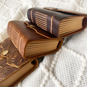 Small Leather Notepad, Personalized Mini Leather Notebook, Daily ...